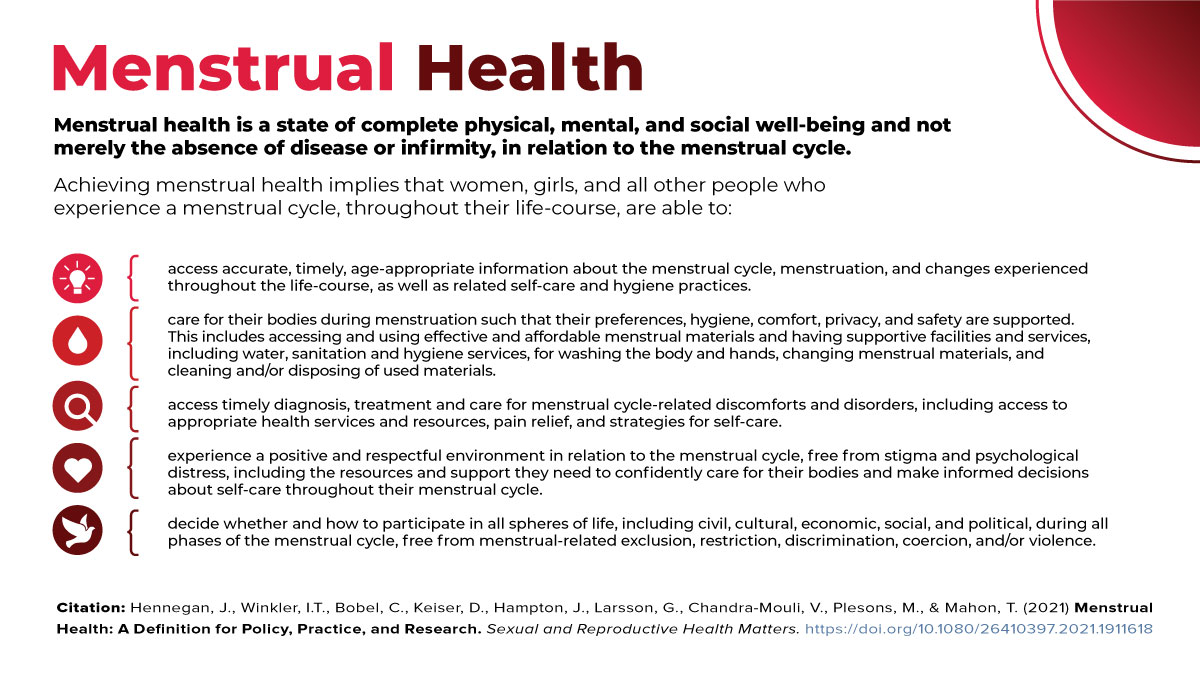 Menstrual Health Has a Definition - Lake Health and Wellbeing